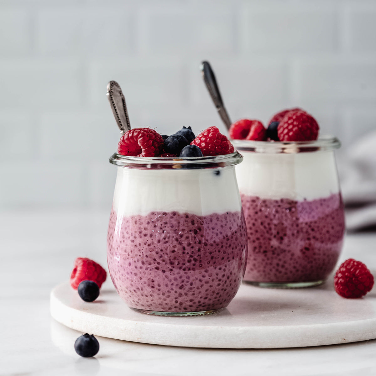 3-Step Dairy-Free Raspberry Chia Pudding Recipe - Elmhurst 1925